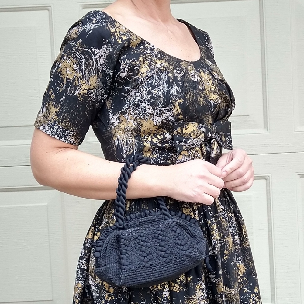 1940's 1950's Woven Jersey Bag Purse - Gem